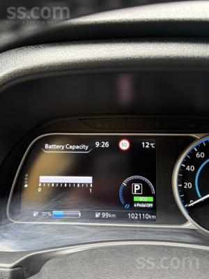 Grey Nissan Leaf 2019 in Riga, with an engine capacity of 0.00 L and mileage of 103 thousand km for 12500 €, photo 9 on AUTOMOTO.COM.LV
