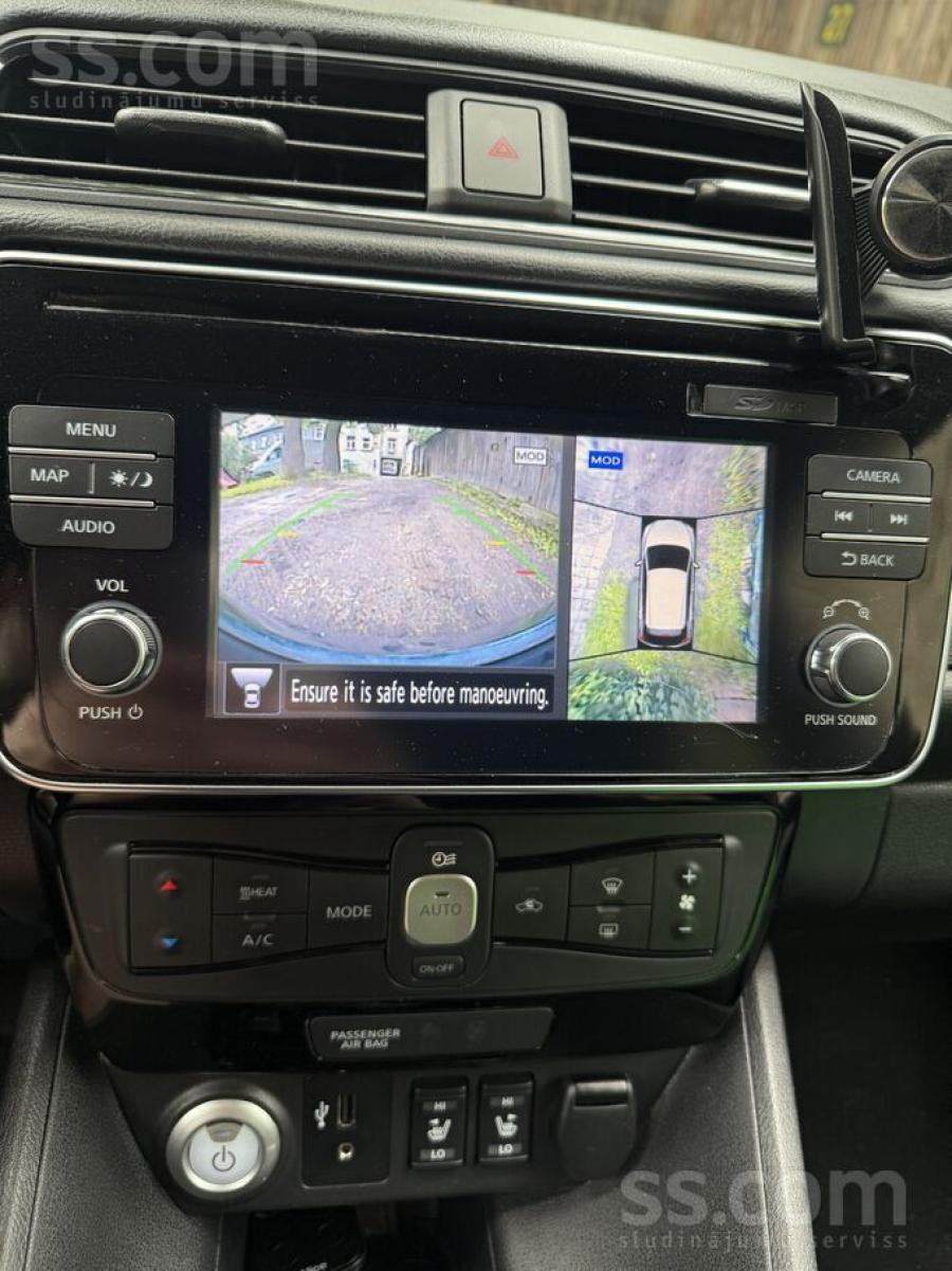 Grey Nissan Leaf 2019 in Riga, with an engine capacity of 0.00 L and mileage of 103 thousand km for 12500 €, photo 10 on AUTOMOTO.COM.LV