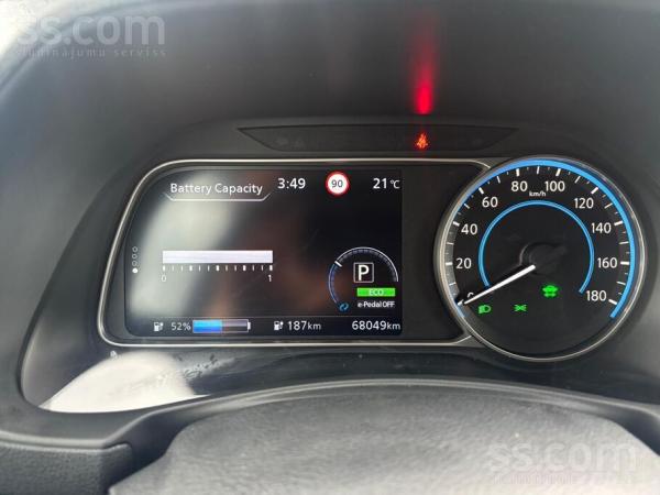 Grey Nissan Leaf 2019 in Riga, with an engine capacity of 0.00 L and mileage of 69 thousand km for 18500 €, photo 10 on AUTOMOTO.COM.LV