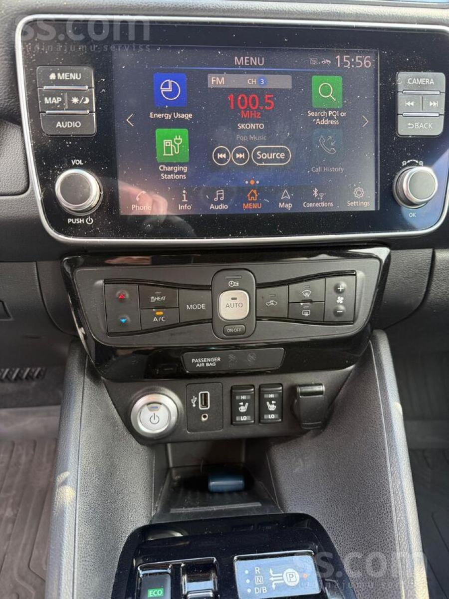 Grey Nissan Leaf 2020 in Riga, with an engine capacity of 0.00 L and mileage of 162 thousand km for 12200 €, photo 19 on AUTOMOTO.COM.LV