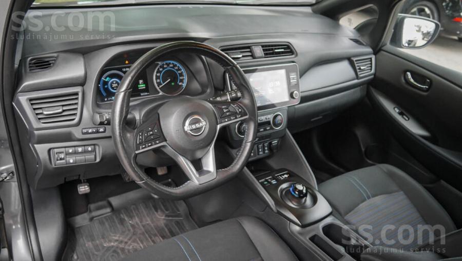 Grey Nissan Leaf 2022 in Riga, with an engine capacity of 0.00 L and mileage of 57 thousand km for 16950 €, photo 17 on AUTOMOTO.COM.LV