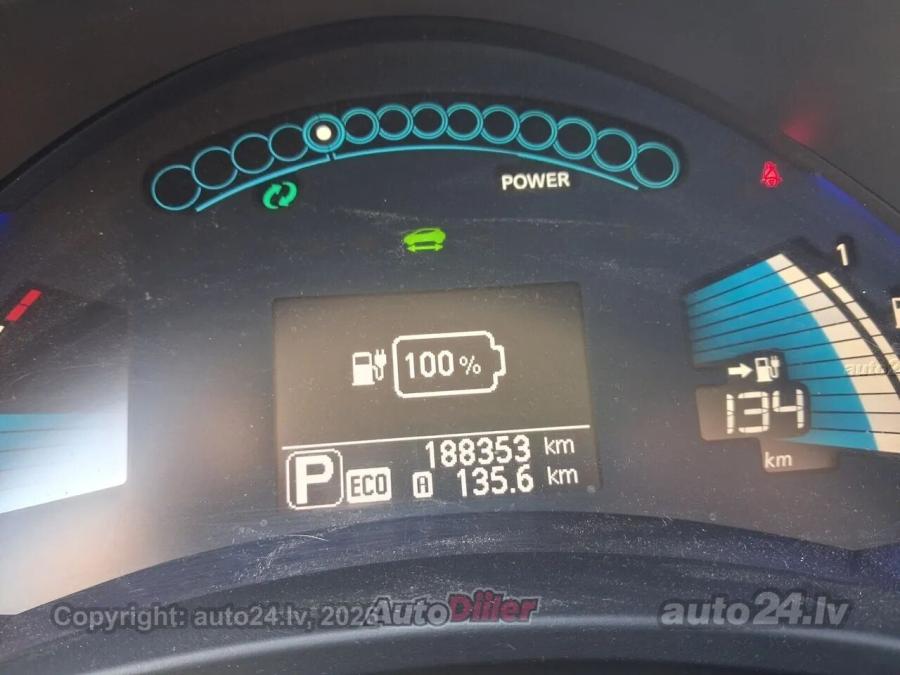 Nissan Leaf 2014 in Tallinn, with an engine capacity of 0.00 L and mileage of 189 thousand km for 3499 €, photo 19 on AUTOMOTO.COM.LV