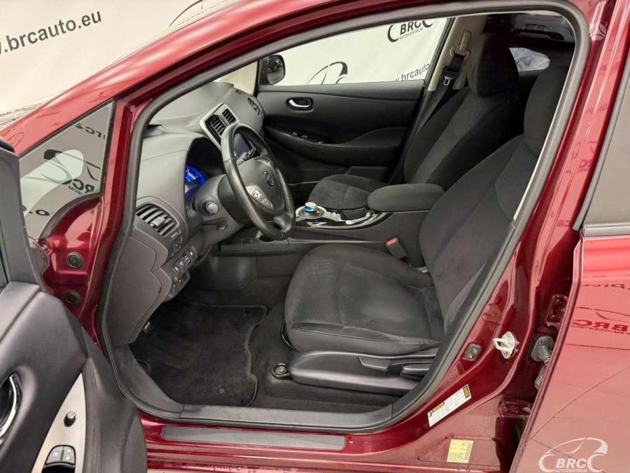 Red Nissan Leaf 2016 in Vilnius, with an engine capacity of 0.00 L and mileage of 96 thousand km for 6300 €, photo 9 on AUTOMOTO.COM.LV