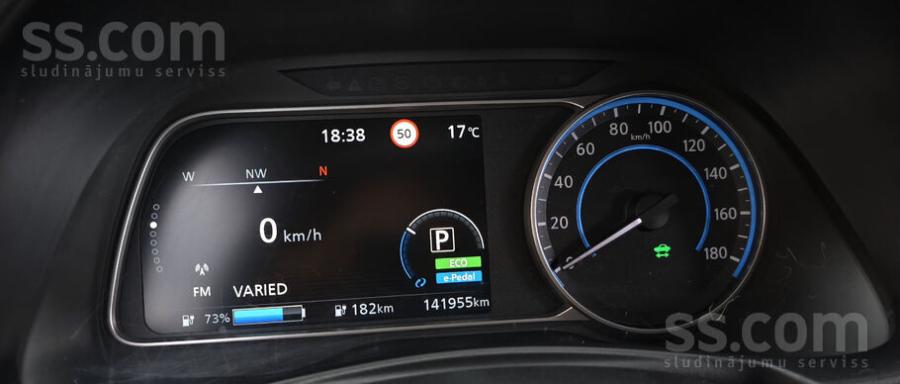 Sarkans Nissan Leaf 2019 Rīga, ar dzinēja tilpumu 0.00 L un nobraukumu 144 tūkst. km par 12200 €, foto 10 vietnē AUTOMOTO.COM.LV