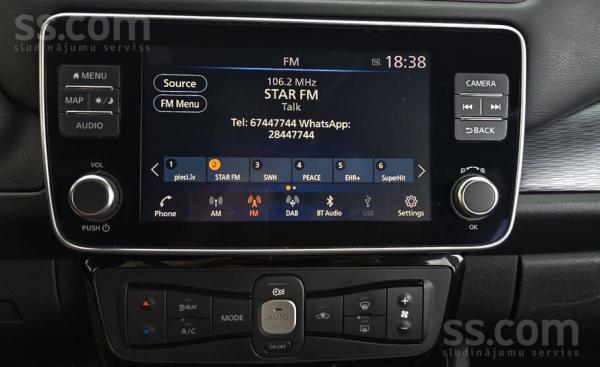Red Nissan Leaf 2019 in Riga, with an engine capacity of 0.00 L and mileage of 144 thousand km for 12200 €, photo 10 on AUTOMOTO.COM.LV