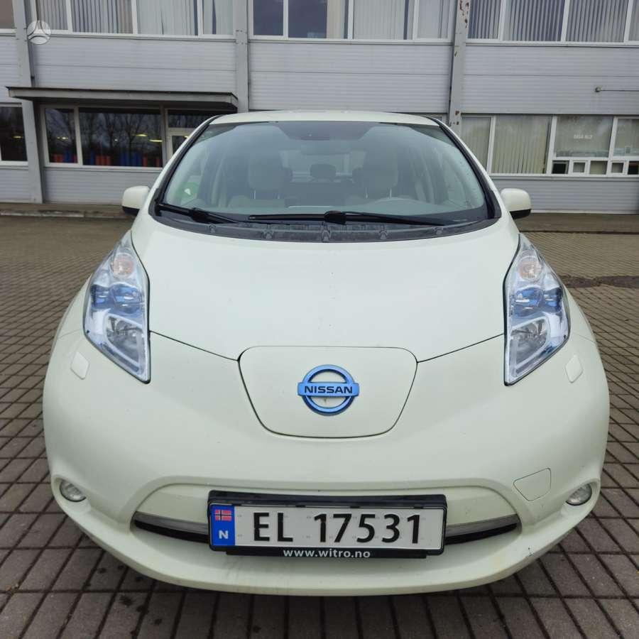 White Nissan Leaf 2012 in Marijampole, with an engine capacity of 0.00 L and mileage of 119 thousand km for 2200 €, photo 2 on AUTOMOTO.COM.LV