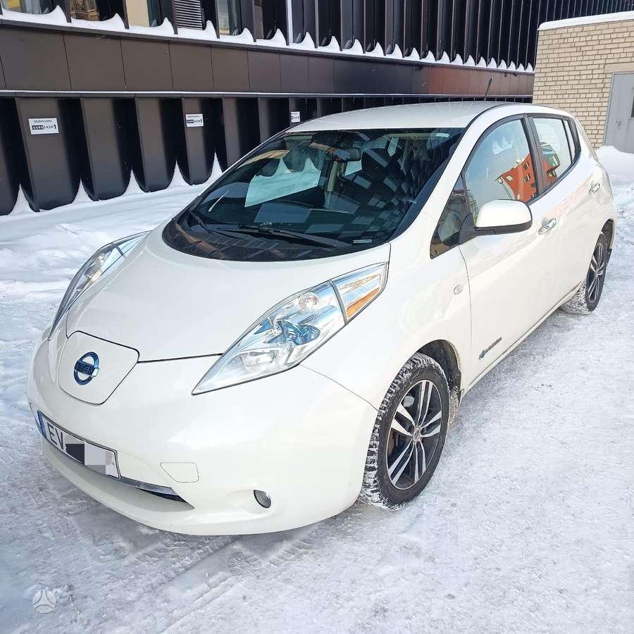 White Nissan Leaf 2013 in Vilnius, with an engine capacity of 0.00 L and mileage of 171 thousand km for 4950 €, photo 1 on AUTOMOTO.COM.LV