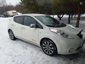 White Nissan Leaf 2014 in Jonava, with an engine capacity of 0.00 L and mileage of 255 thousand km for 2600 €, photo 2 on AUTOMOTO.COM.LV