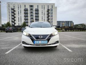 White Nissan Leaf 2019 in Riga, with an engine capacity of 0.00 L and mileage of 69 thousand km for 11999 €, photo  on AUTOMOTO.COM.LV