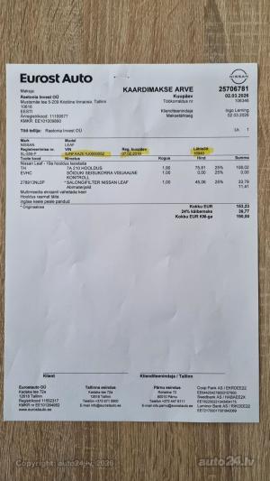 Balts Nissan Leaf 2019 Tallina, ar dzinēja tilpumu 0.00 L un nobraukumu 17 tūkst. km par 12890 €, foto 3 vietnē AUTOMOTO.COM.LV