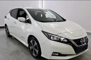White Nissan Leaf 2019 in Riga, with an engine capacity of 0.00 L and mileage of 23 thousand km for 14000 €, photo  on AUTOMOTO.COM.LV