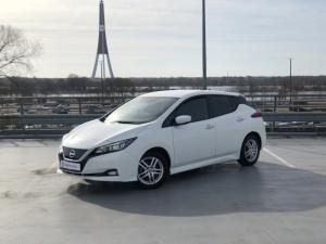 White Nissan Leaf 2020 in Riga, with an engine capacity of 0.00 L and mileage of 23 thousand km for 13500 €, photo  on AUTOMOTO.COM.LV