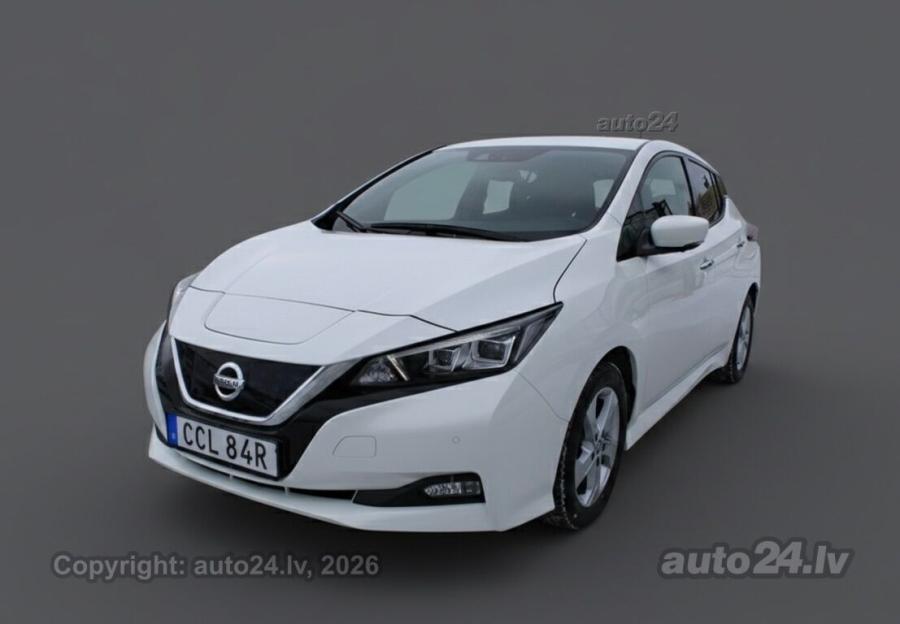White Nissan Leaf 2021 in Parnu, with an engine capacity of 0.00 L and mileage of 60 thousand km for 13500 €, photo 5 on AUTOMOTO.COM.LV