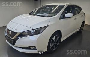 White Nissan Leaf 2021 in Jelgava, with an engine capacity of 0.00 L and mileage of 67 thousand km for 17300 €, photo  on AUTOMOTO.COM.LV