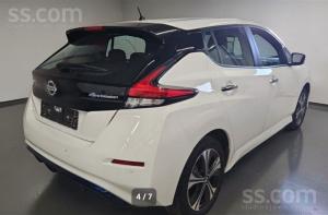 White Nissan Leaf 2021 in Jelgava, with an engine capacity of 0.00 L and mileage of 67 thousand km for 17300 €, photo 5 on AUTOMOTO.COM.LV