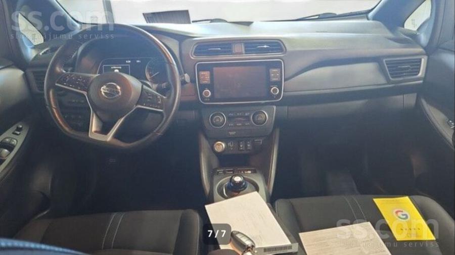 White Nissan Leaf 2021 in Jelgava, with an engine capacity of 0.00 L and mileage of 67 thousand km for 17300 €, photo 8 on AUTOMOTO.COM.LV