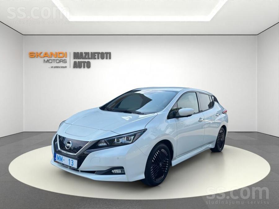 White Nissan Leaf 2021 in Riga, with an engine capacity of 0.00 L and mileage of 42 thousand km for 15990 €, photo 1 on AUTOMOTO.COM.LV