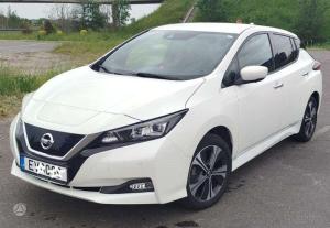 Balts Nissan Leaf 2021 Klaipėda, ar dzinēja tilpumu 0.00 L un nobraukumu 68 tūkst. km par 20400 €, foto  vietnē AUTOMOTO.COM.LV