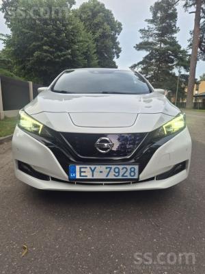 White Nissan Leaf 2021 in Jurmala, with an engine capacity of 0.00 L and mileage of 98 thousand km for 12000 €, photo  on AUTOMOTO.COM.LV