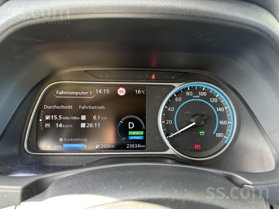 Balts Nissan Leaf 2021 Rīga, ar dzinēja tilpumu 0.00 L un nobraukumu 24 tūkst. km par 16990 €, foto 21 vietnē AUTOMOTO.COM.LV