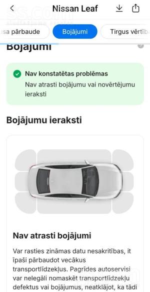 Balts Nissan Leaf 2022 Jelgava, ar dzinēja tilpumu 0.00 L un nobraukumu 85 tūkst. km par 16900 €, foto 3 vietnē AUTOMOTO.COM.LV