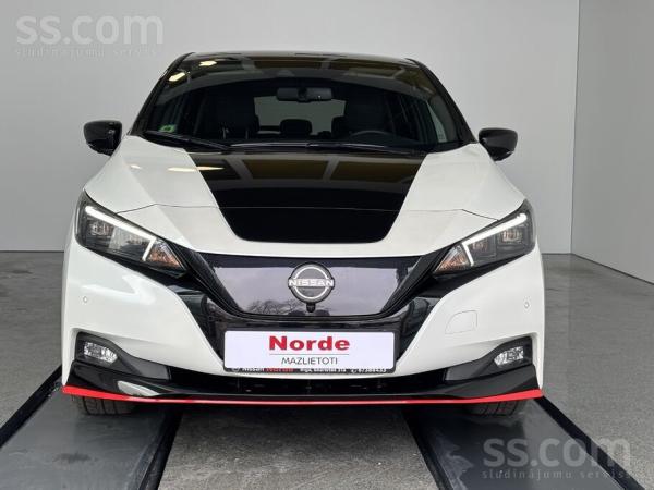 White Nissan Leaf 2022 in Riga, with an engine capacity of 0.00 L and mileage of 73 thousand km for 19980 €, photo 1 on AUTOMOTO.COM.LV