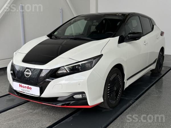 White Nissan Leaf 2022 in Riga, with an engine capacity of 0.00 L and mileage of 73 thousand km for 19980 €, photo 3 on AUTOMOTO.COM.LV