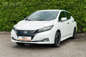 White Nissan Leaf 2022 in Riga, with an engine capacity of 0.00 L and mileage of 97 thousand km for 14980 €, photo  on AUTOMOTO.COM.LV