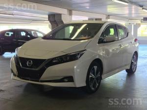 White Nissan Leaf 2022 in Riga, with an engine capacity of 0.00 L and mileage of 107 thousand km for 16950 €, photo  on AUTOMOTO.COM.LV