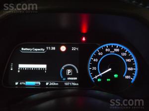 White Nissan Leaf 2022 in Riga, with an engine capacity of 0.00 L and mileage of 107 thousand km for 16950 €, photo 10 on AUTOMOTO.COM.LV