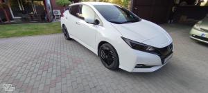 Balts Nissan Leaf 2023 Klaipėda, ar dzinēja tilpumu 0.00 L un nobraukumu 85 tūkst. km par 21500 €, foto  vietnē AUTOMOTO.COM.LV