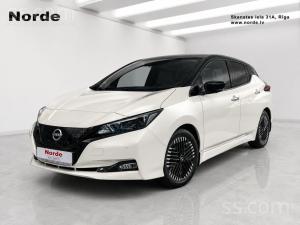 White Nissan Leaf 2023 in Riga, with an engine capacity of 0.00 L and mileage of 68 thousand km for 16890 €, photo  on AUTOMOTO.COM.LV