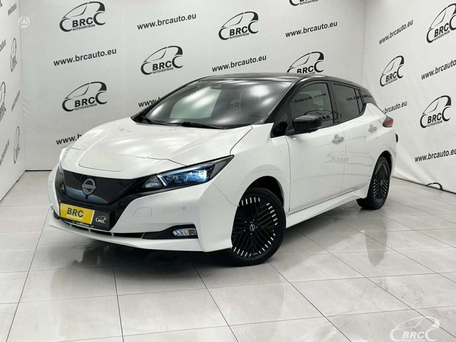 White Nissan Leaf 2023 in Vilnius, with an engine capacity of 0.00 L and mileage of 115 thousand km for 18300 €, photo 1 on AUTOMOTO.COM.LV
