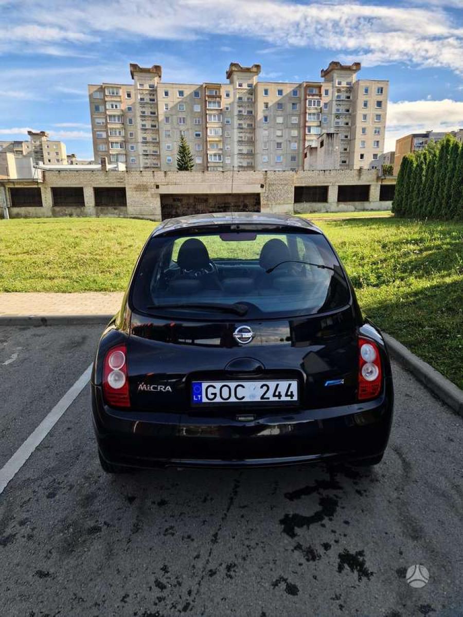 Black Nissan Micra 2010 in Kaunas, with an engine capacity of 1.24 L and mileage of 143 thousand km for 1800 €, photo 6 on AUTOMOTO.COM.LV