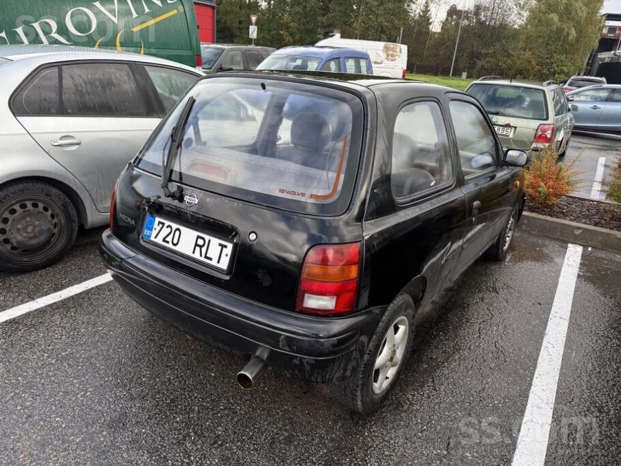 Black Nissan Micra 1998 in Riga, with an engine capacity of 1.00 L and mileage of 0 thousand km for 590 €, photo 2 on AUTOMOTO.COM.LV