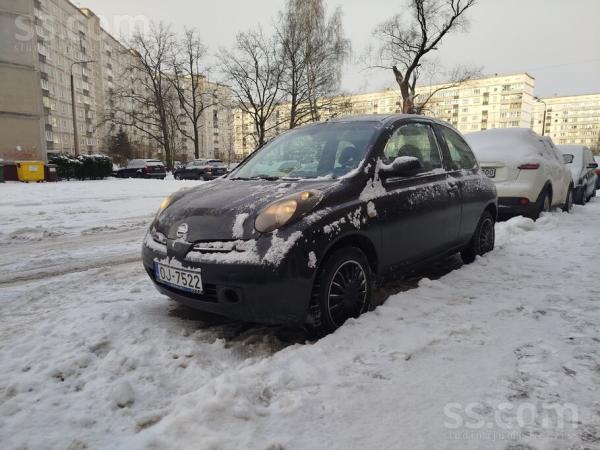 Black Nissan Micra 2003 in Riga, with an engine capacity of 1.50 L and mileage of 300 thousand km for 1000 €, photo 1 on AUTOMOTO.COM.LV