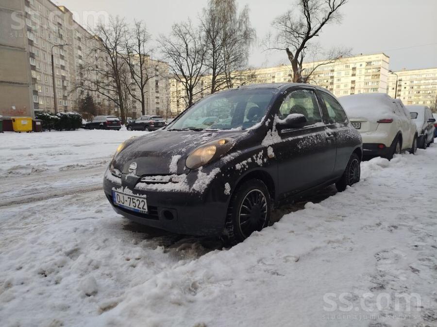 Melns Nissan Micra 2003 Rīga, ar dzinēja tilpumu 1.50 L un nobraukumu 300 tūkst. km par 1000 €, foto 1 vietnē AUTOMOTO.COM.LV