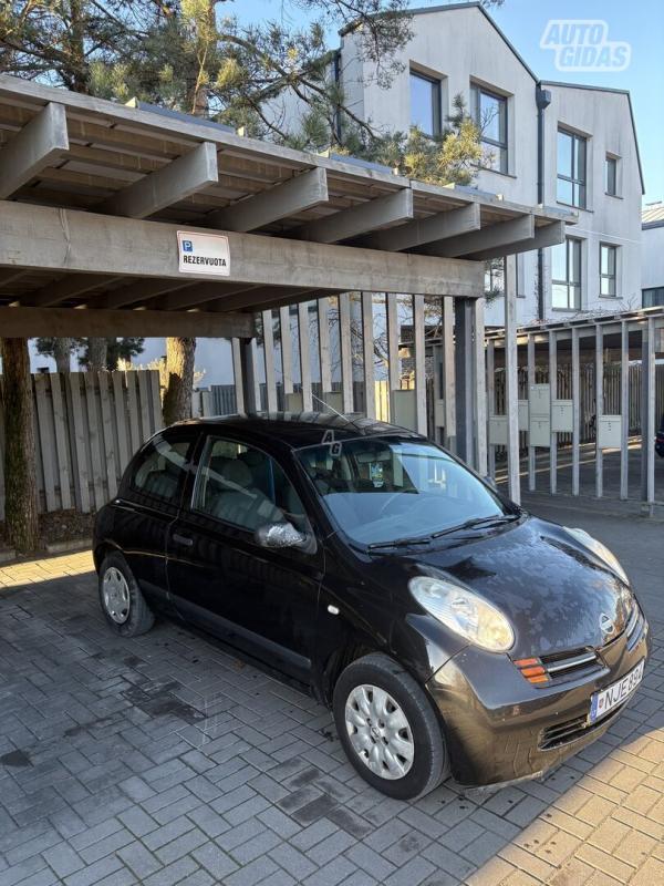 Black Nissan Micra 2005 in Vilnius, with an engine capacity of 1.20 L and mileage of 355 thousand km for 1399 €, photo 1 on AUTOMOTO.COM.LV