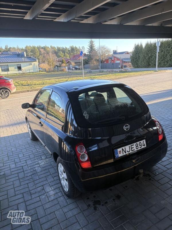 Black Nissan Micra 2005 in Vilnius, with an engine capacity of 1.20 L and mileage of 355 thousand km for 1399 €, photo 3 on AUTOMOTO.COM.LV