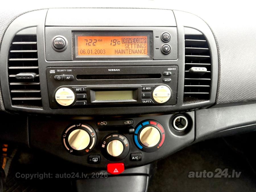 Black Nissan Micra 2005 in Tallinn, with an engine capacity of 1.20 L and mileage of 173 thousand km for 2199 €, photo 14 on AUTOMOTO.COM.LV