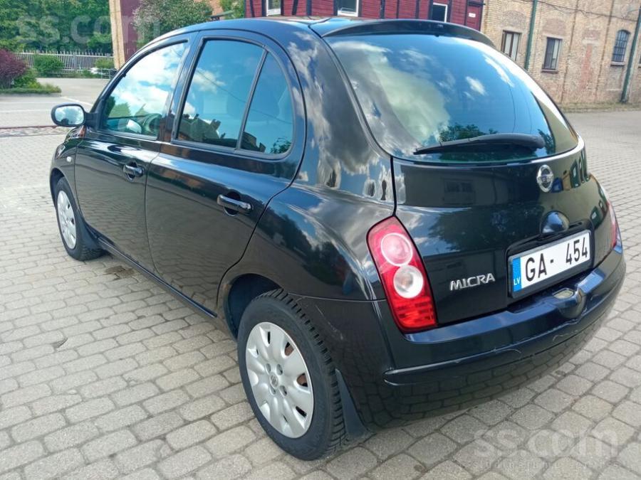 Black Nissan Micra 2006 in Riga, with an engine capacity of 1.20 L and mileage of 118 thousand km for 2500 €, photo 1 on AUTOMOTO.COM.LV