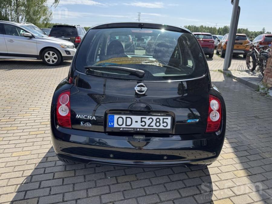 Black Nissan Micra 2009 in Talsi, with an engine capacity of 1.20 L and mileage of 237 thousand km for 2895 €, photo 5 on AUTOMOTO.COM.LV