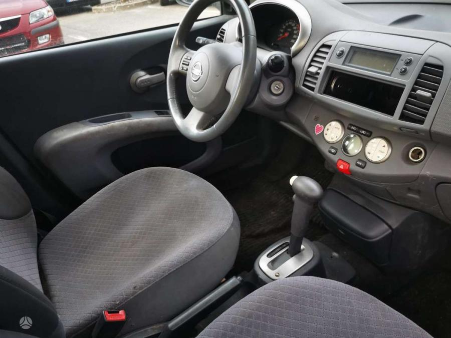 Blue Nissan Micra 2003 in Vilnius, with an engine capacity of 1.20 L and mileage of 215 thousand km for 1350 €, photo 4 on AUTOMOTO.COM.LV
