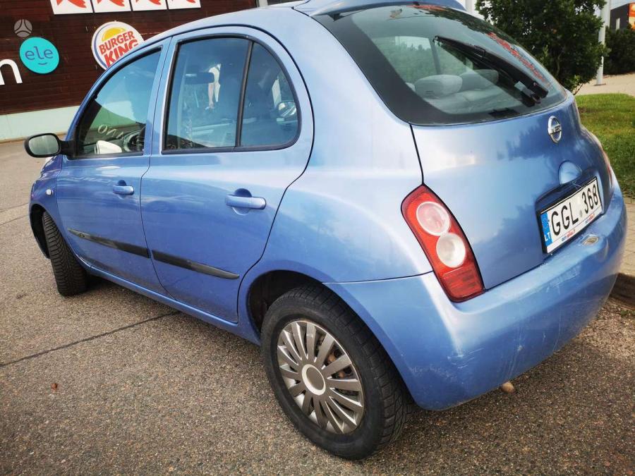 Blue Nissan Micra 2003 in Vilnius, with an engine capacity of 1.20 L and mileage of 215 thousand km for 1350 €, photo 11 on AUTOMOTO.COM.LV
