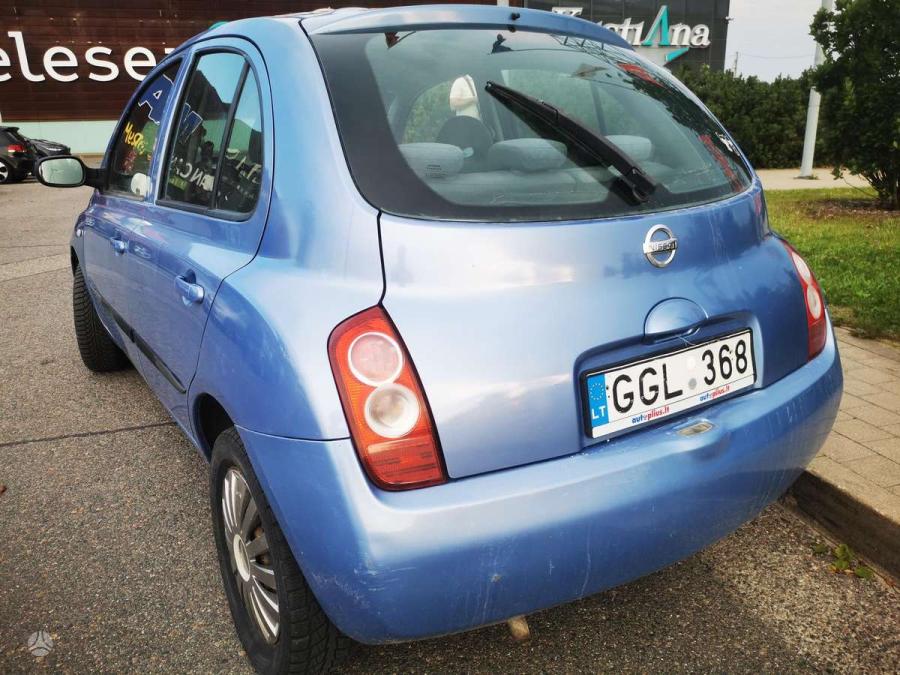 Синий Ниссан Микра 2003 в Вильнюс, объемом двигателя 1.39 л и пробегом 215 тыс. км за 1350 €, фото 10 на AUTOMOTO.COM.LV