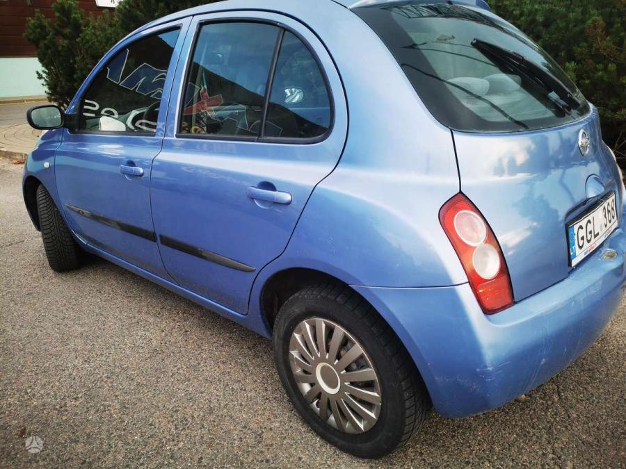 Blue Nissan Micra 2003 in Vilnius, with an engine capacity of 1.40 L and mileage of 245 thousand km for 1100 €, photo 8 on AUTOMOTO.COM.LV