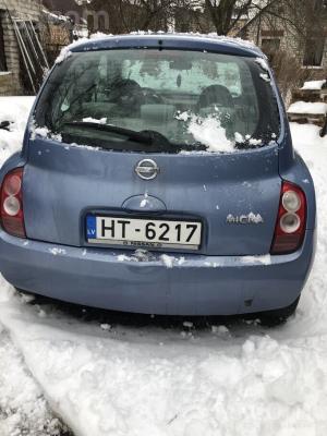 Blue Nissan Micra 2004 in Jelgava, with an engine capacity of 1.20 L and mileage of 0 thousand km for 500 €, photo 2 on AUTOMOTO.COM.LV