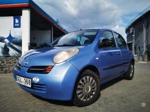 Blue Nissan Micra 2004 in Vilnius, with an engine capacity of 1.24 L and mileage of 210 thousand km for 1111 €, photo  on AUTOMOTO.COM.LV