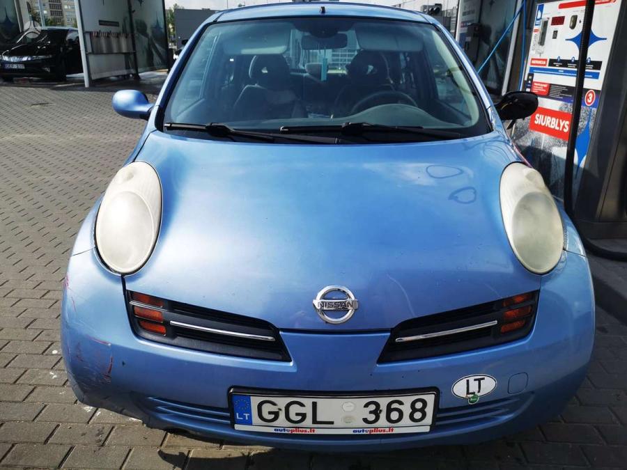 Blue Nissan Micra 2004 in Vilnius, with an engine capacity of 1.24 L and mileage of 210 thousand km for 1111 €, photo 8 on AUTOMOTO.COM.LV