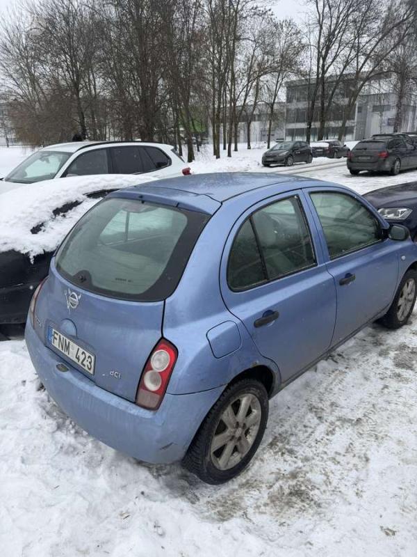 Blue Nissan Micra 2005 in Kaunas, with an engine capacity of 1.50 L and mileage of 245 thousand km for 599 €, photo 3 on AUTOMOTO.COM.LV